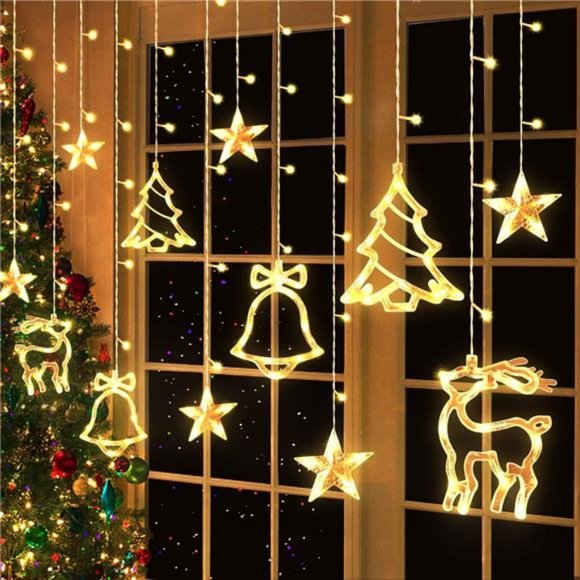 Holiday | 115ft Christmas Window Lights Decorations 8 Flashing Modes ...